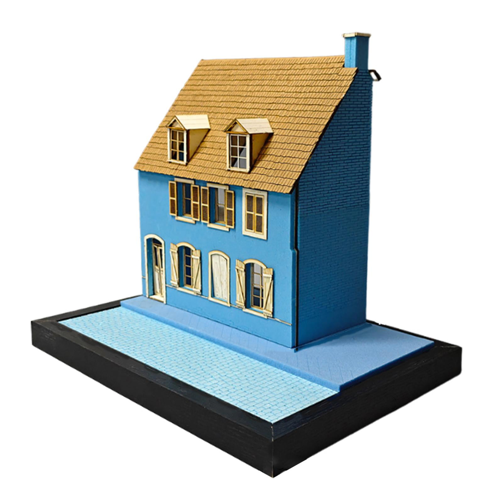 APLVFFZH 1/35 HO House Building Railway Layout Model DIY Assemble Assembled Model Diorama ...