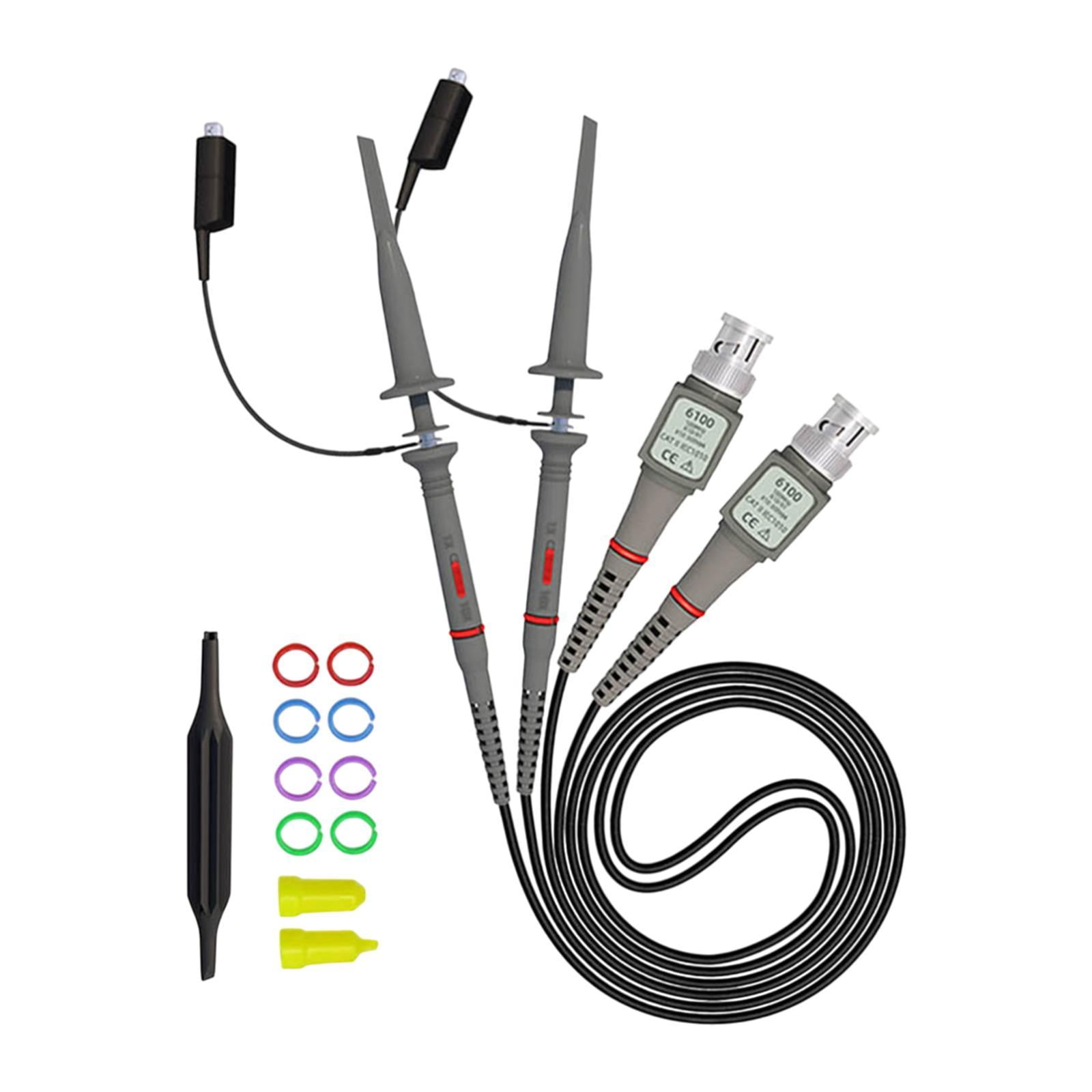 APLVFFZH 2 Pieces Oscilloscope Clip Probes P6100 Rubber Oscilloscope ...