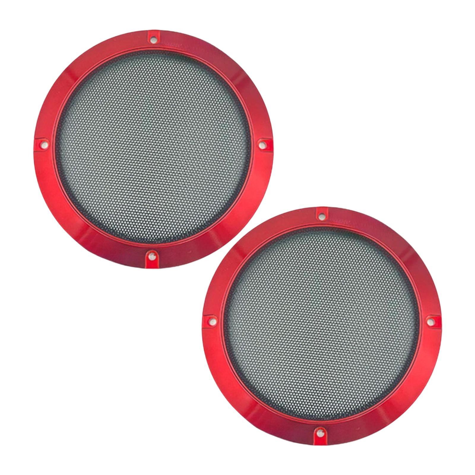 APLVFFZH 2 Pieces Speaker Grill Practical Round Subwoofer Grill for ...