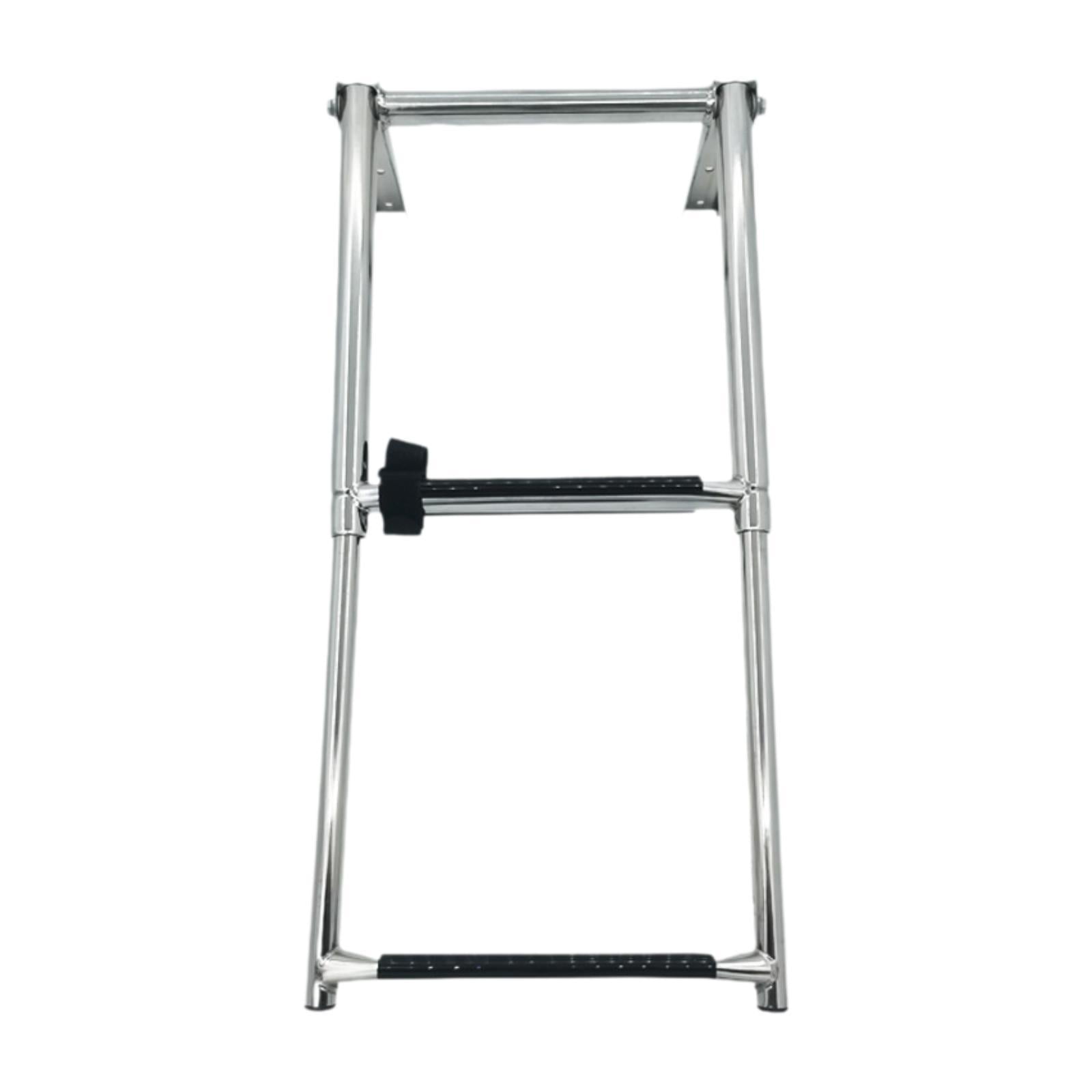 APLVFFZH 2 Step Telescoping Marine Ladder Non Slip for Pontoon Boat ...
