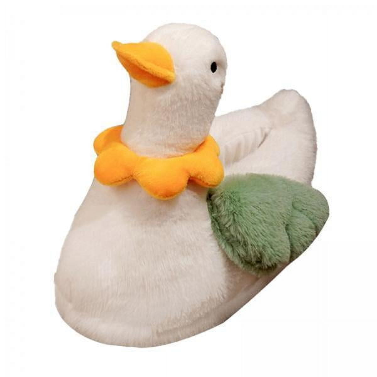 APLVFFZH 2xWomen Duck Shape Plush Slippers Warm Shoes Fuzzy Animal ...