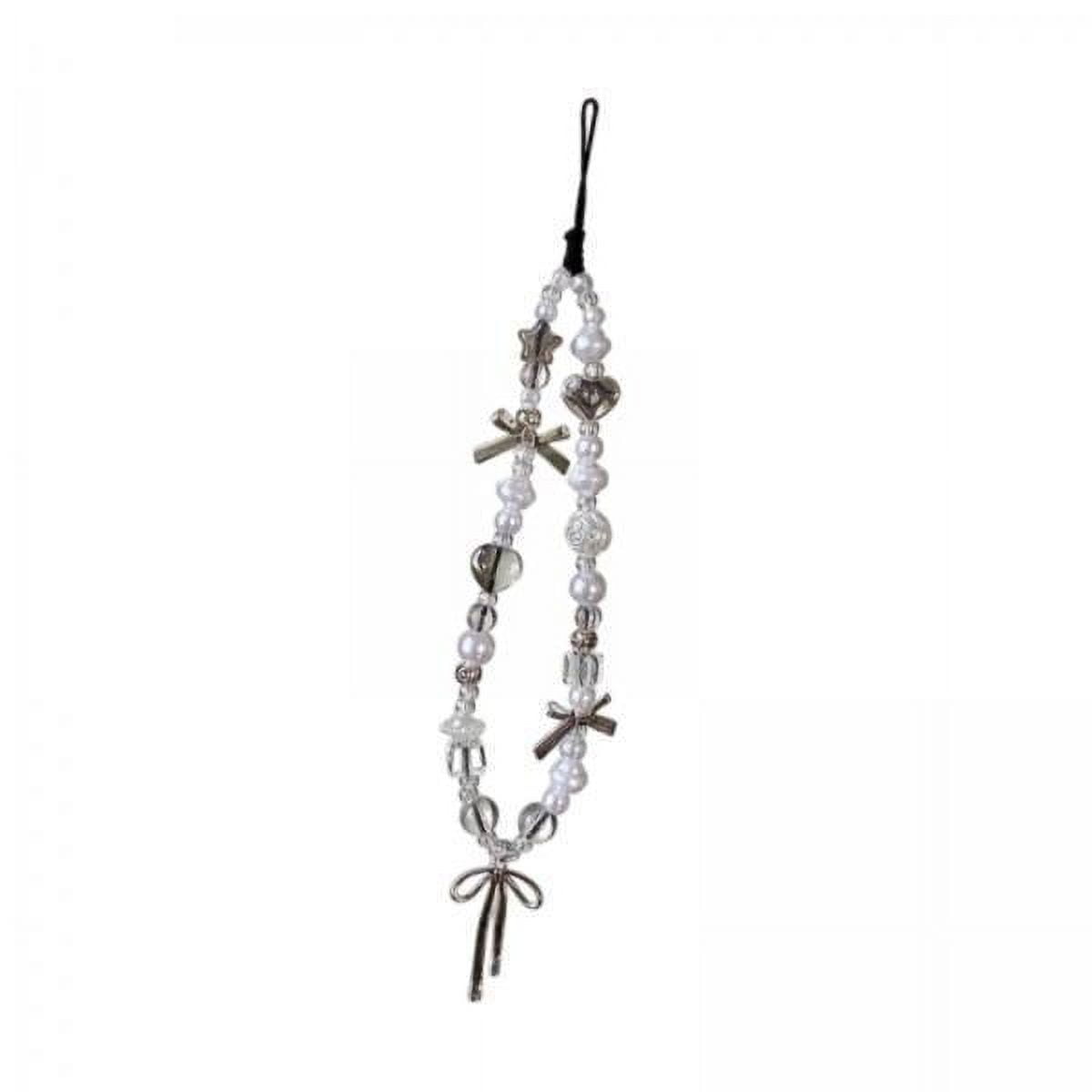 APLVFFZH 6xBow Knot Beaded Phone Charm Wallet Decoration Fashion Cute ...