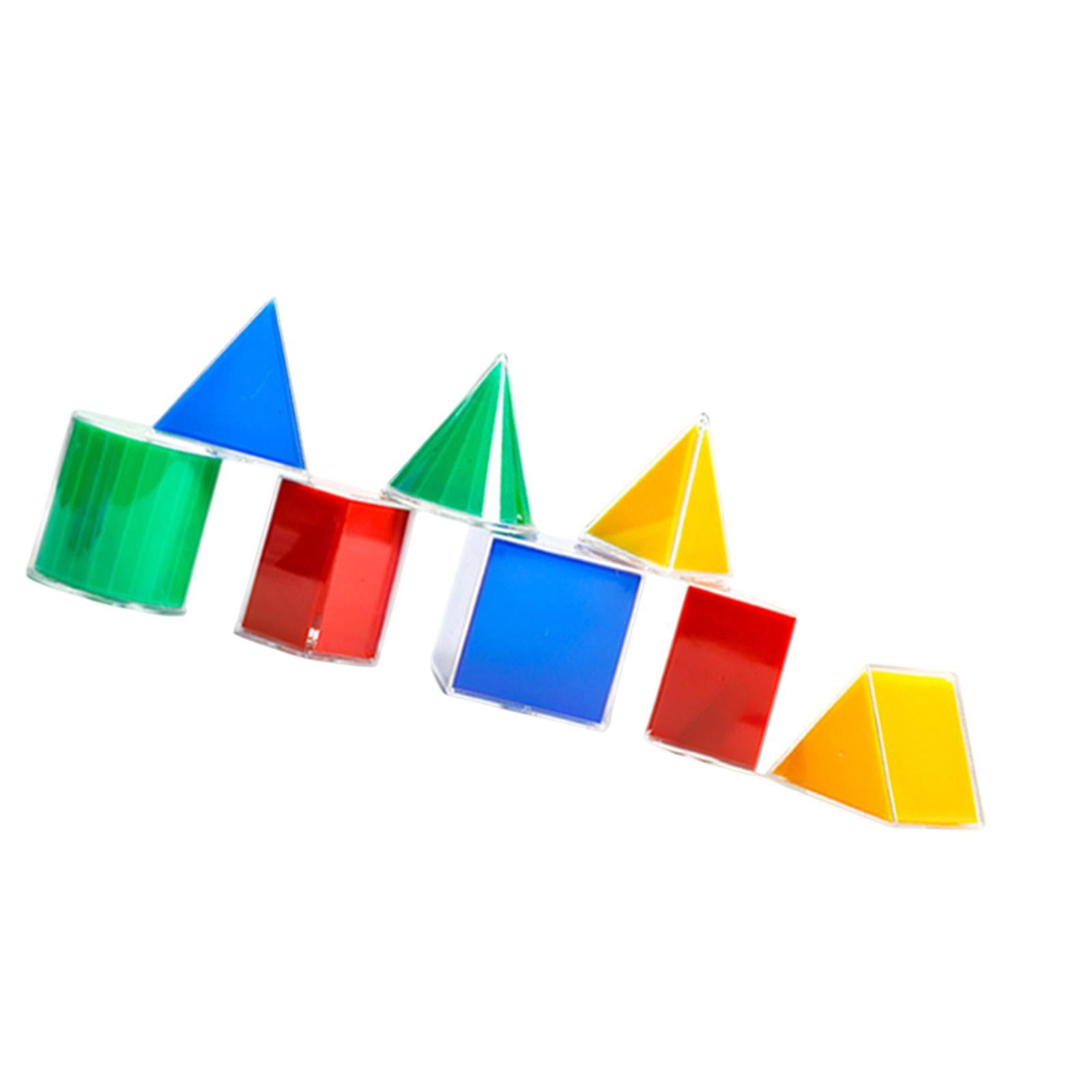 APLVFFZH 8Pcs 3D Geometric Solids Geometric Shapes for Boys Girls ...