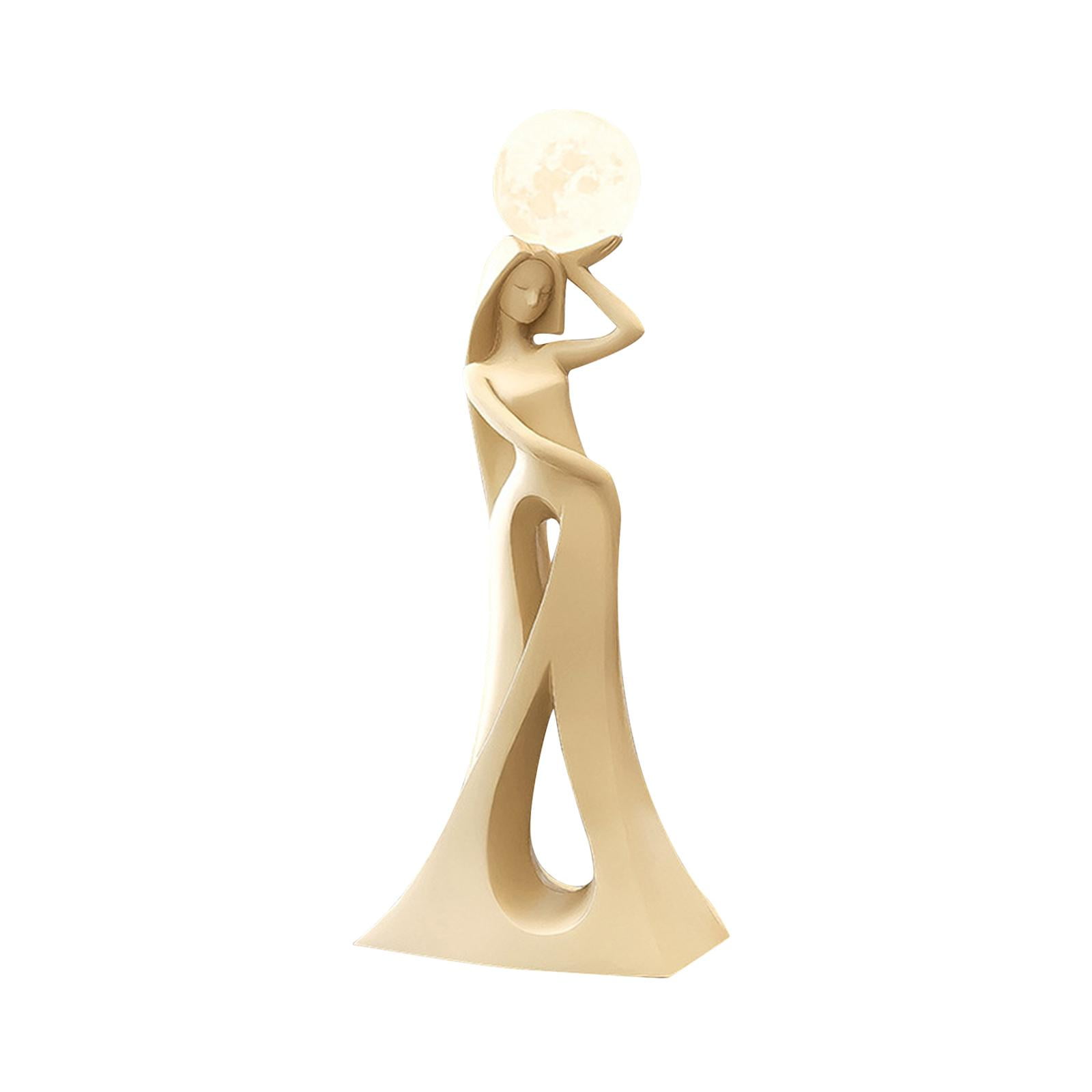 APLVFFZH Abstract Figurine with LED Abstract Art Ornament Nordic ...