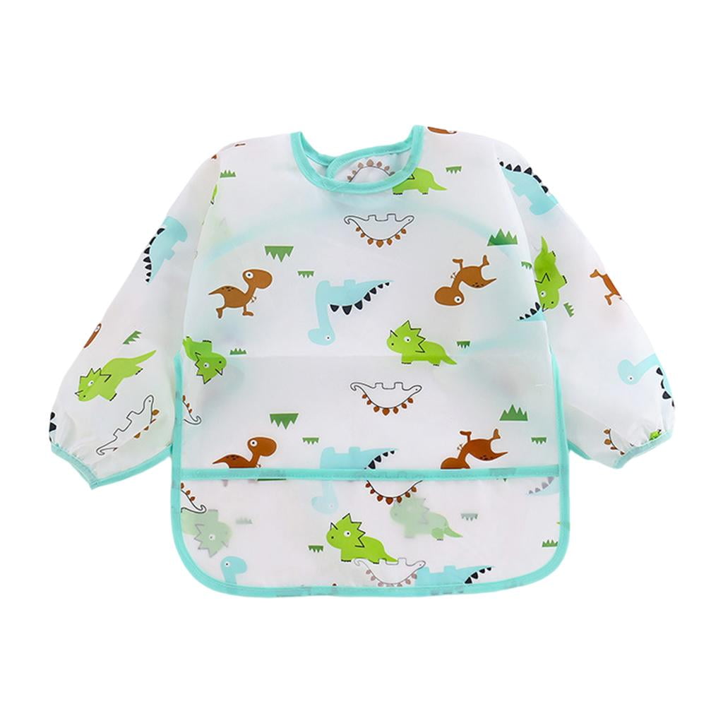 APLVFFZH Baby Feeding Bib Wipe Clean Long Sleeve Waterproof Feeding ...