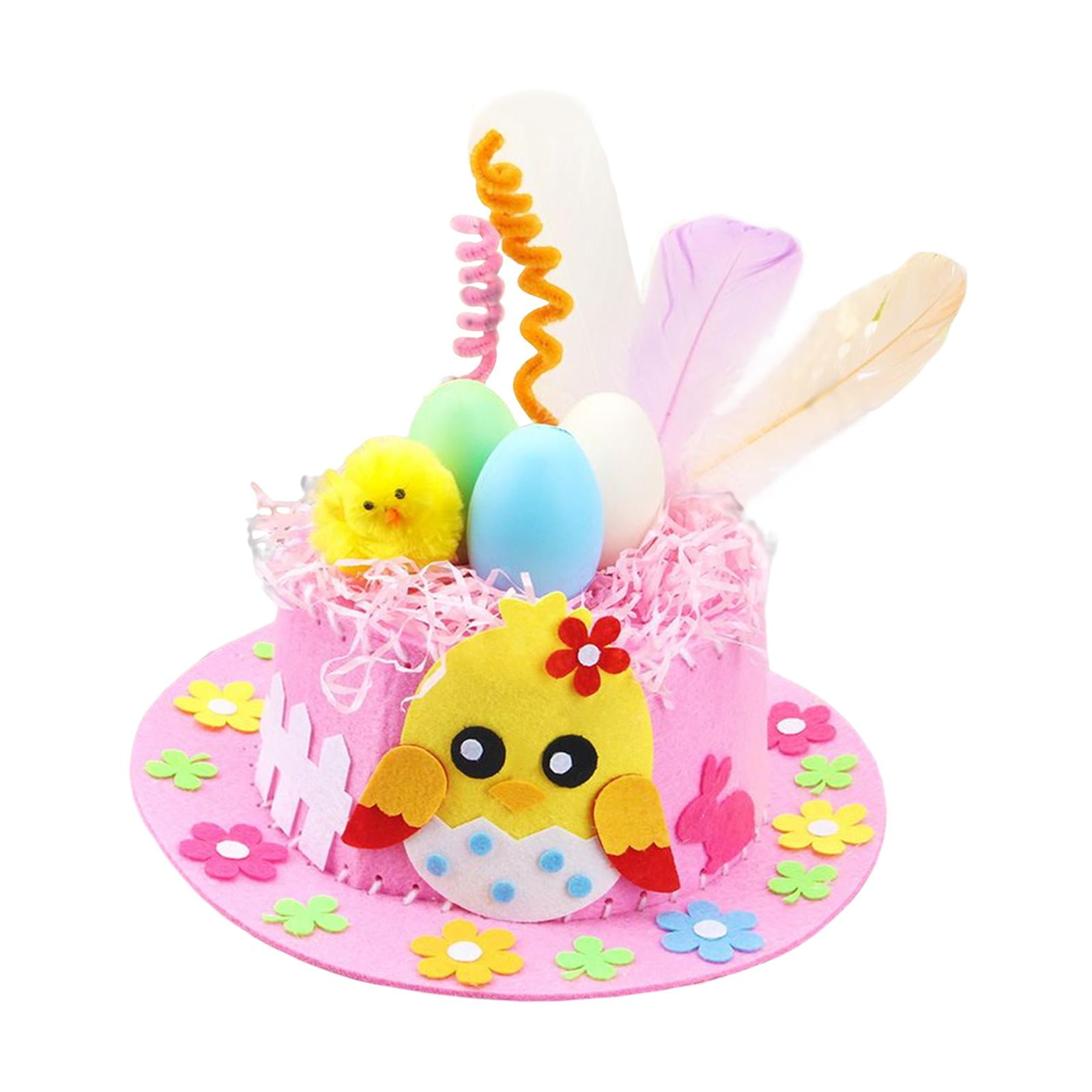 APLVFFZH Children DIY Easter Hat Set Decorations Crafts for kids ...