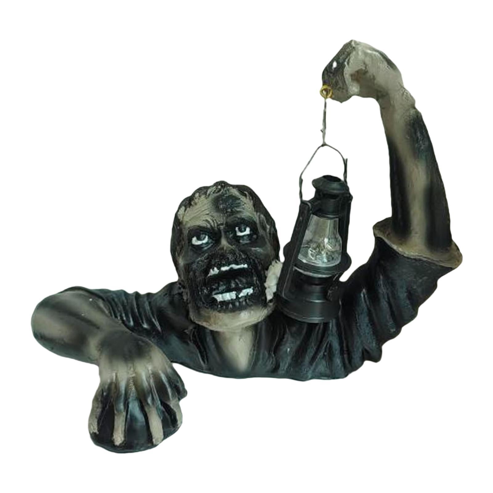 APLVFFZH Crawling Zombie Halloween Decoration Garden Statue Scary ...
