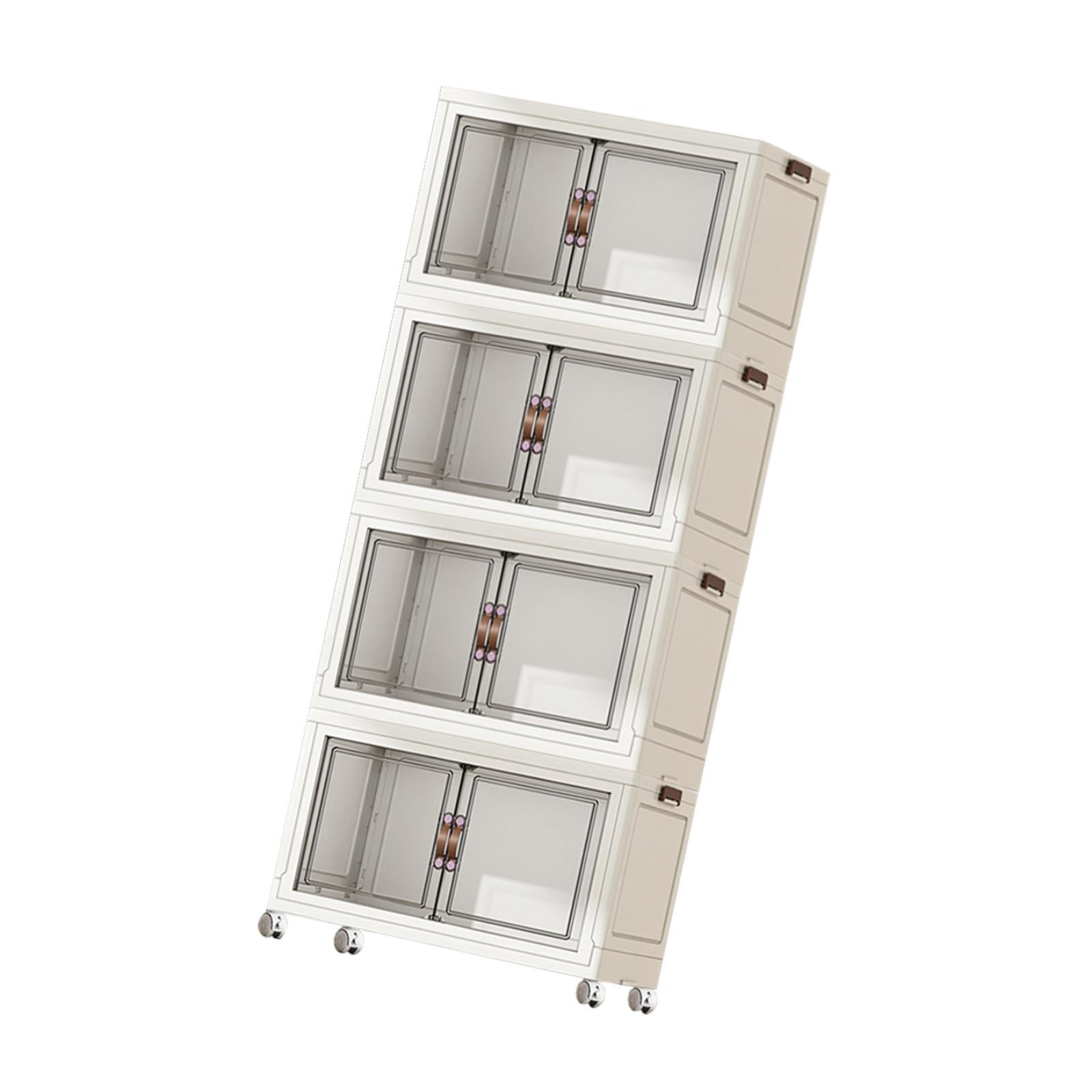 APLVFFZH Foldable Storage Cabinet Double Opening Door Practical Folding ...