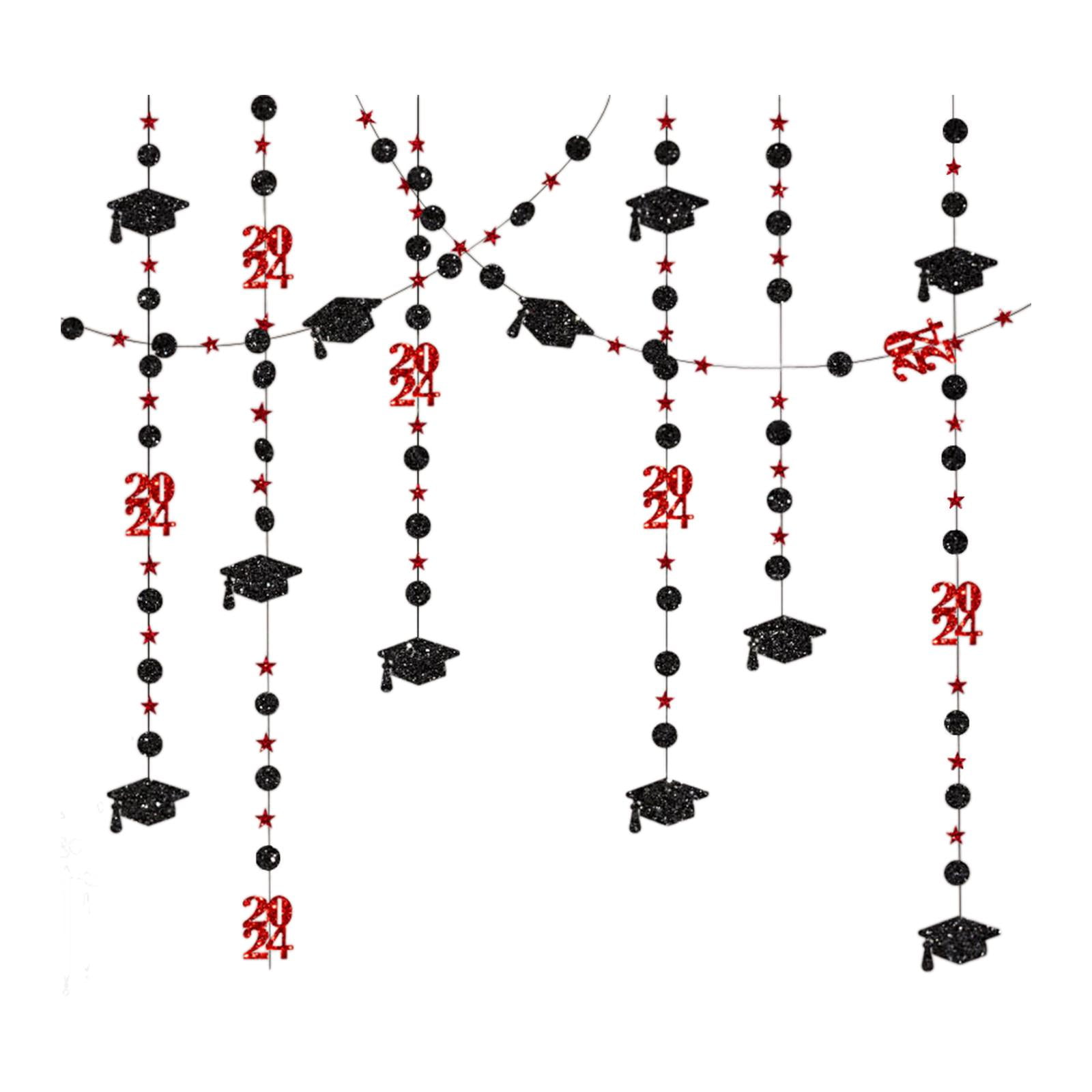 APLVFFZH Graduation Cap Garland 4M DIY Bachelor Charm Paper Bachelor ...