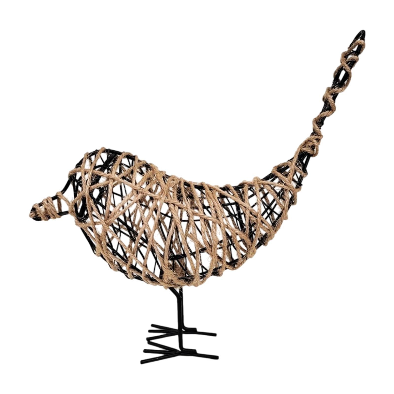 APLVFFZH Handmade Bird Statue Woven Animal Sculpture Memo Holder Ideal ...