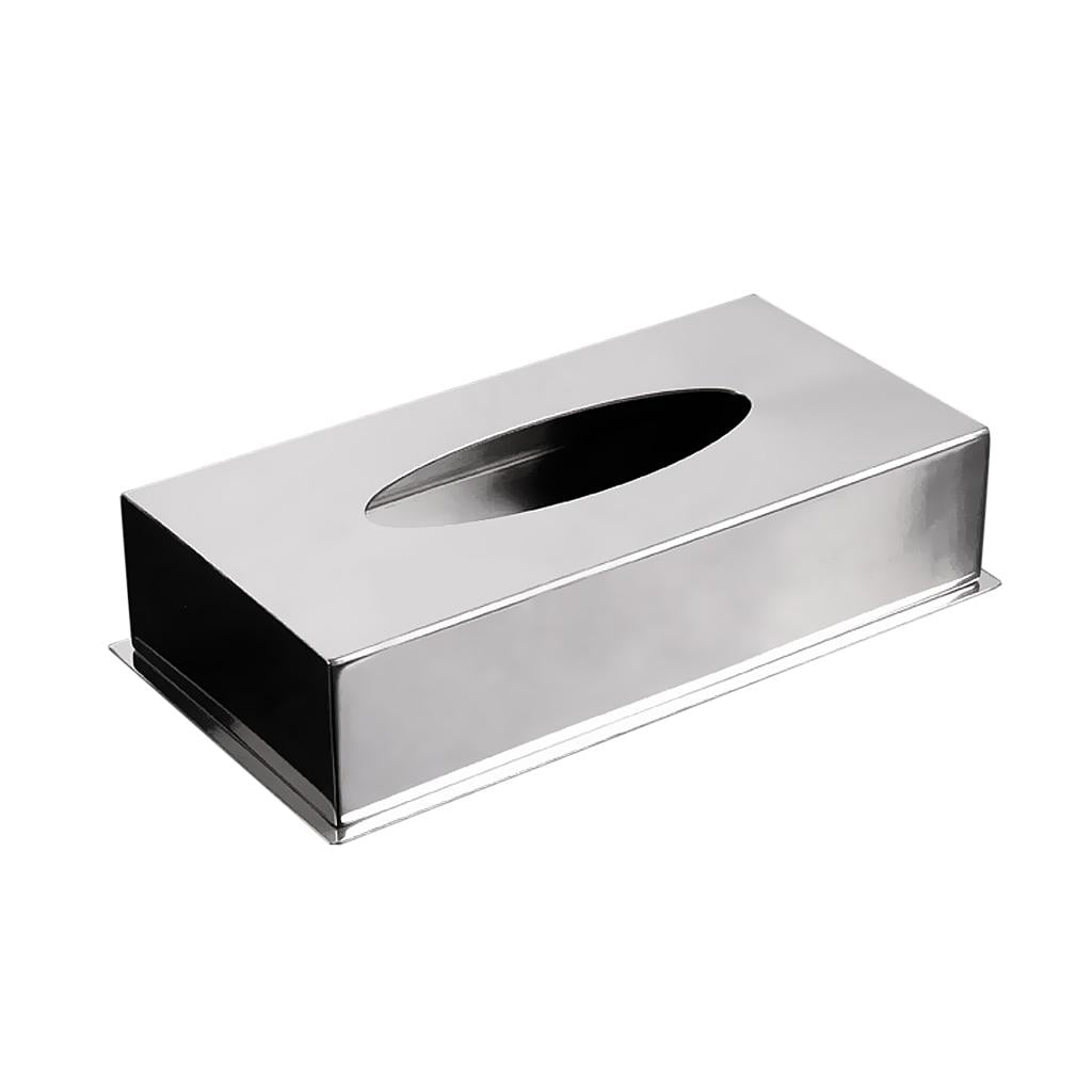 APLVFFZH Home Office Desk Decor Organizer Stainless Steel Tissue Box ...