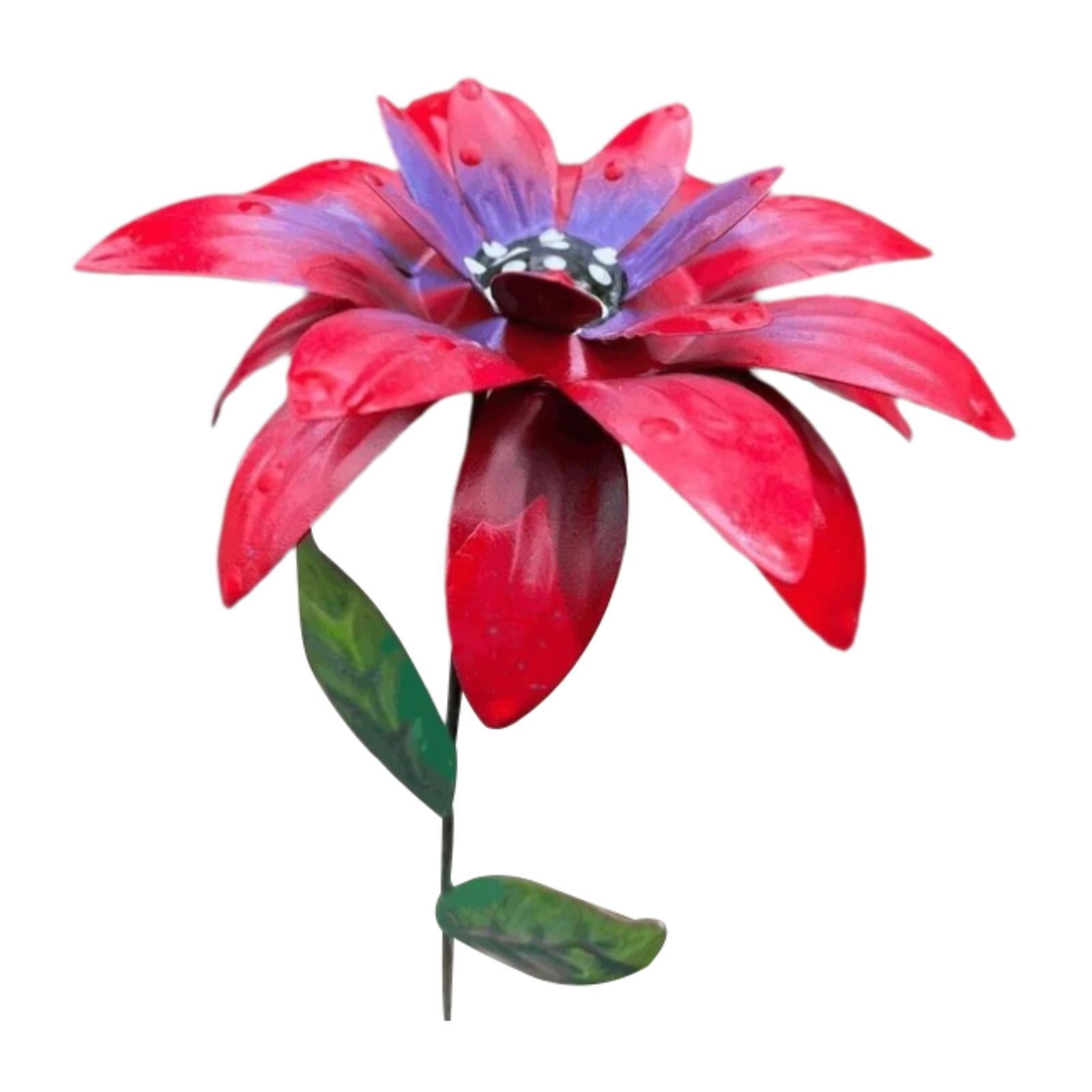 APLVFFZH Iron Flower Garden Stake Floral Arrangement Easy Installation ...