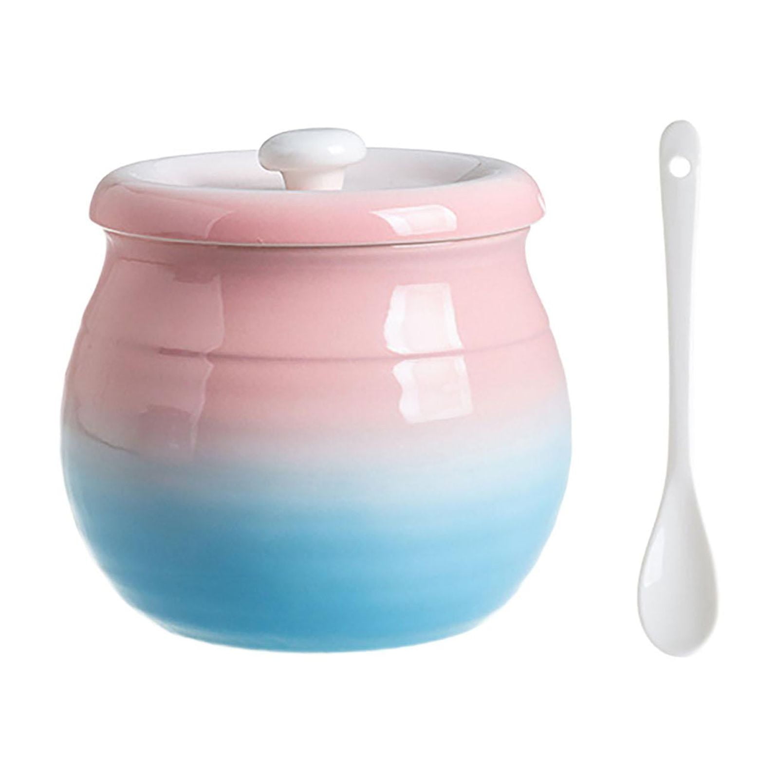 APLVFFZH Kitchen Canister Ceramic Canister Pantry 680ml Spice Jars with ...