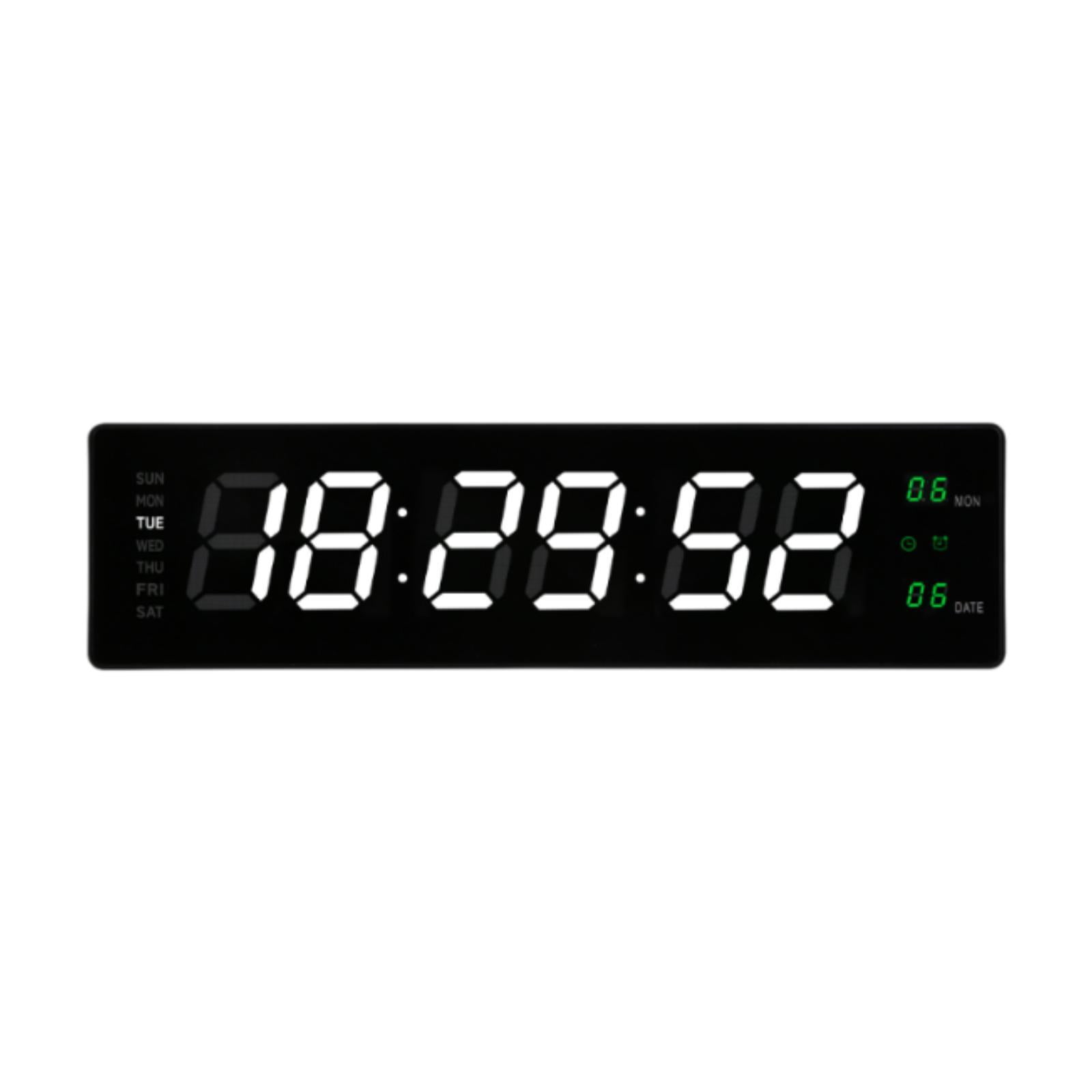 APLVFFZH LED Digital Clock Date Calendar Modern USB Port Home Classroom Large Display for White ...