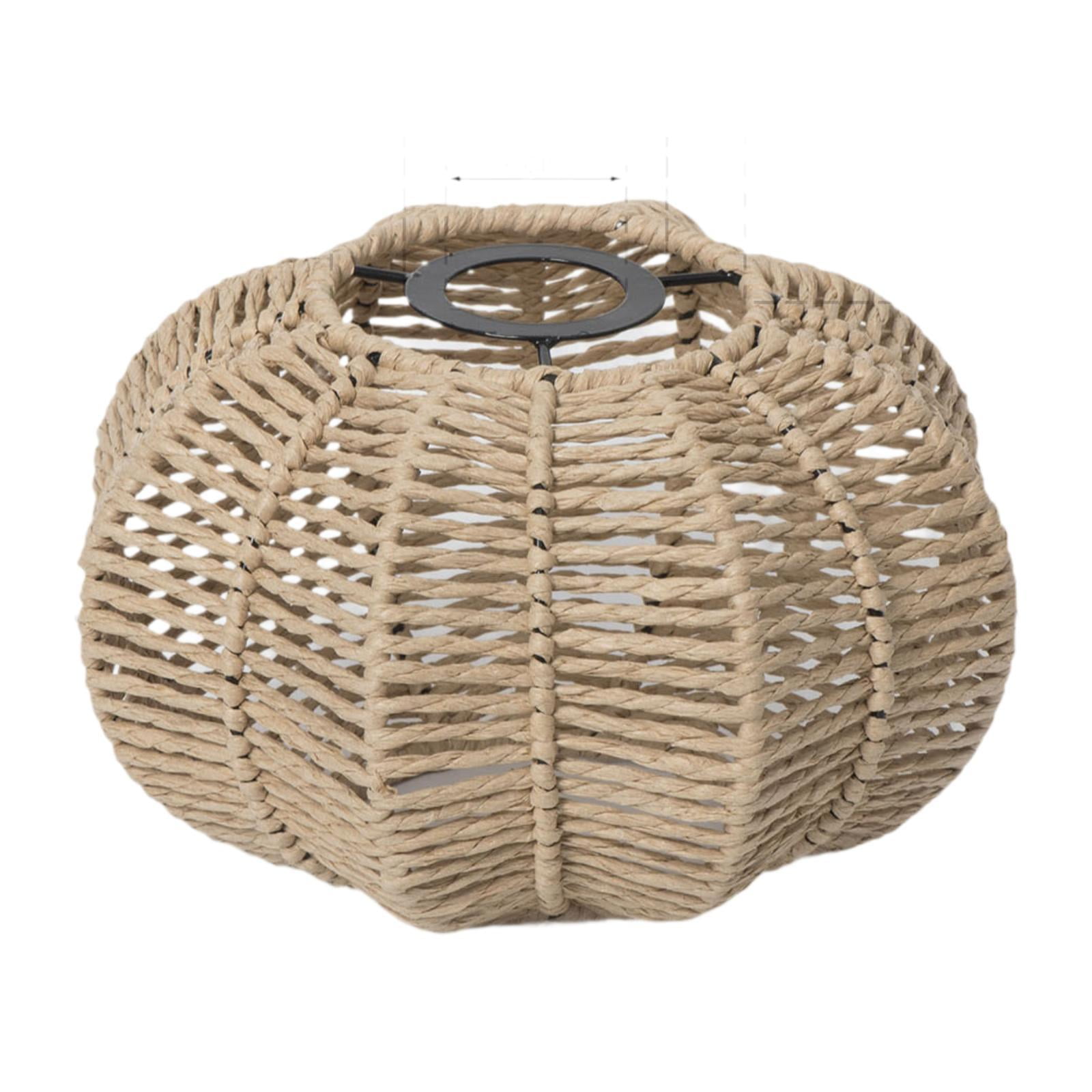 APLVFFZH Paper Rope Lamp Shade Bulb Guard Chandelier Shade Rustic Boho ...