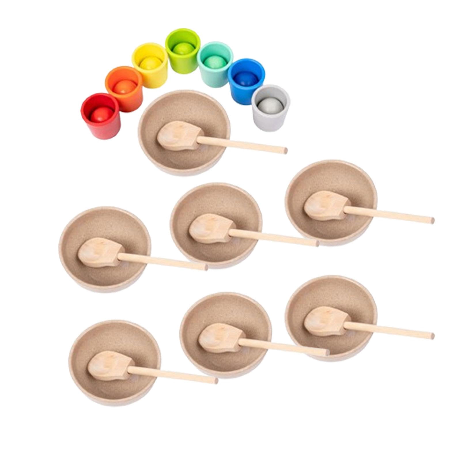 APLVFFZH Rainbow Balls in Cups Educational Toys Preschool Learning Toy ...