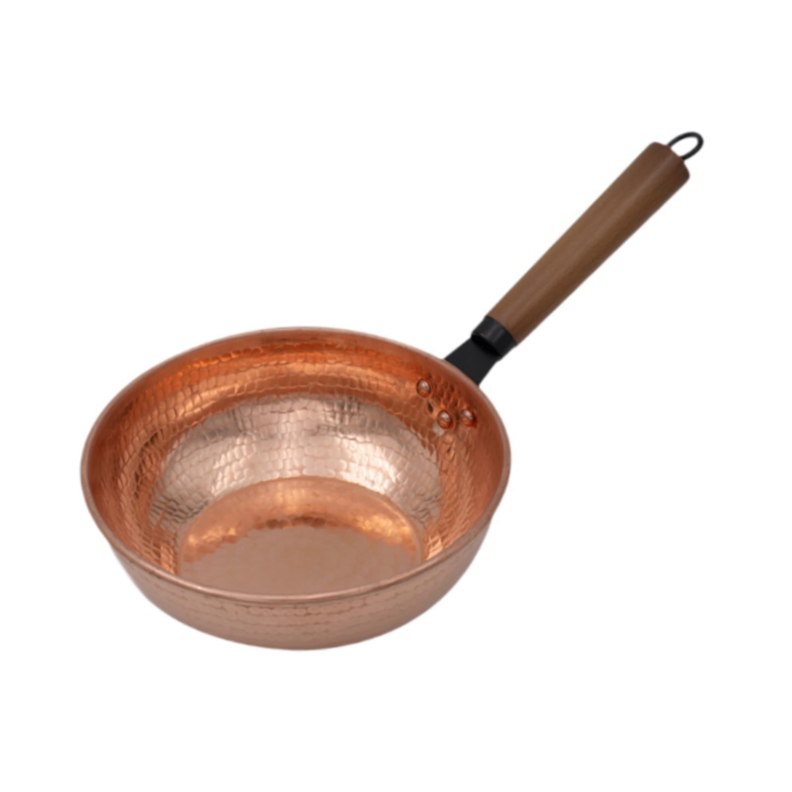 APLVFFZH Saucepan Copper Pot Dia 9" Multipurpose Cookware Copper Wood ...