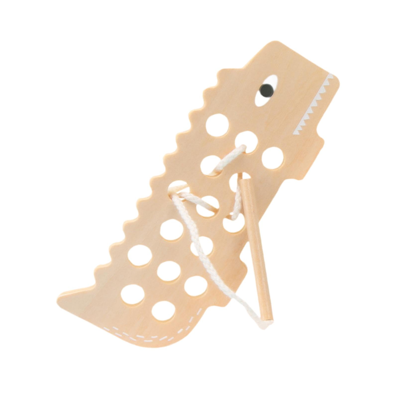 APLVFFZH Wooden Lacing Board Animal Shape Lacing Game for Kindergarten ...