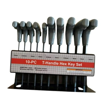 PITTSBURGH SAE and Metric T-Handle Ball End Hex Key Set, 18 Piece ...