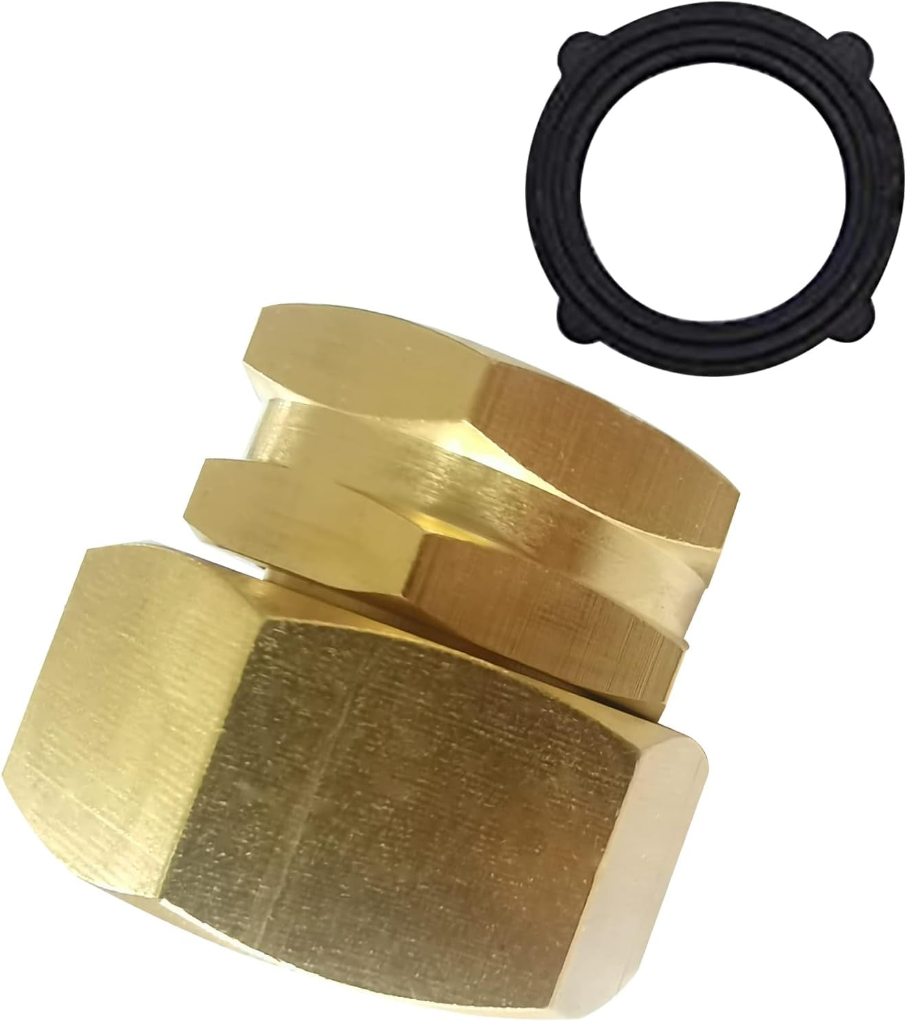 APOANDA Garden Hose Fittings 1 NPT Female x 3/4 GHT Female to garden ...