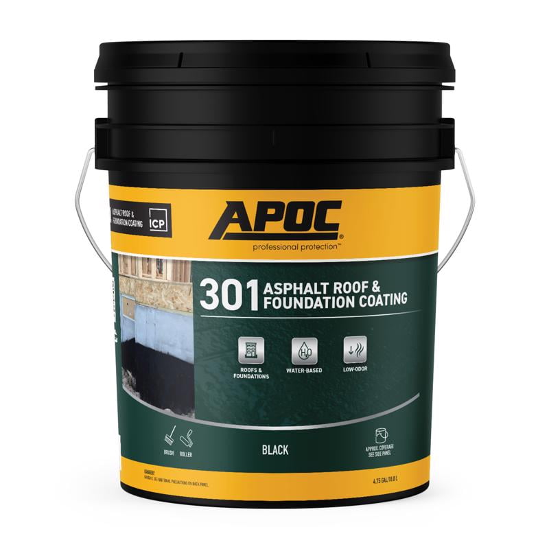 APOC Gloss Black Asphalt Roof And Foundation Coating 5 gal - Walmart.com