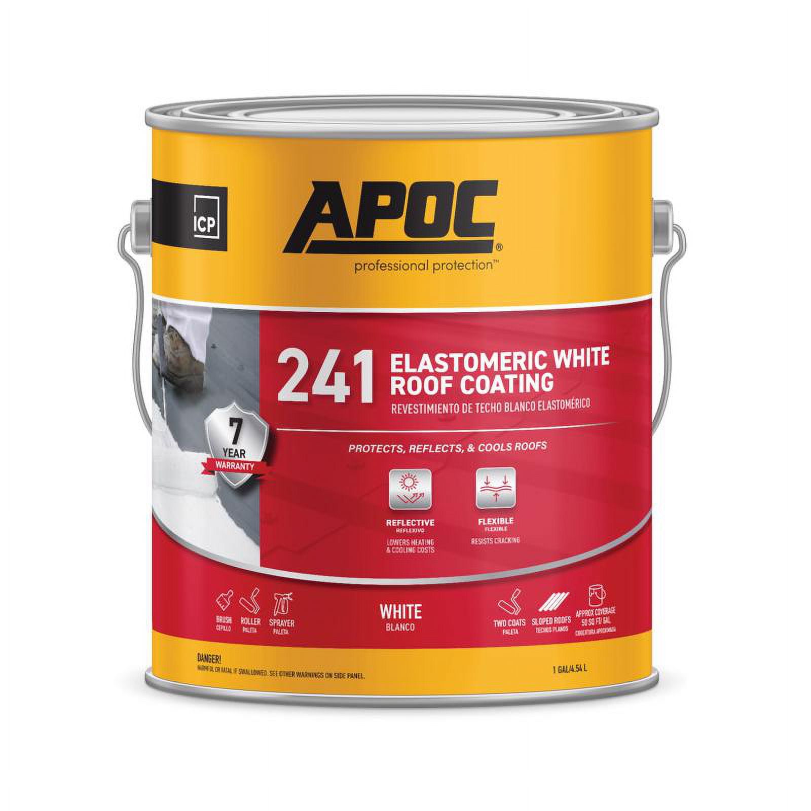APOC Gloss White Acrylic Roof Coating 1 gal - Walmart.com