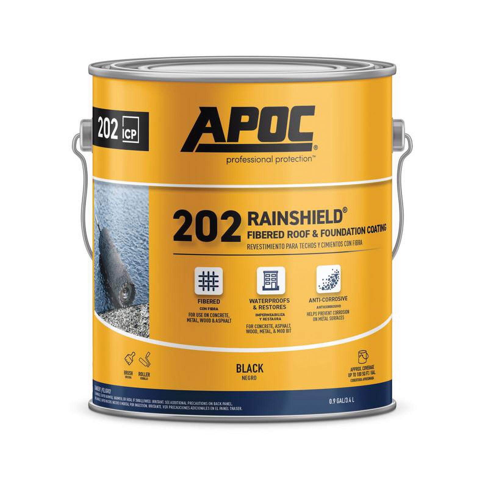 APOC RAINSHIELD - F Gloss Black Asphalt Roof And Foundation Coating 1 ...
