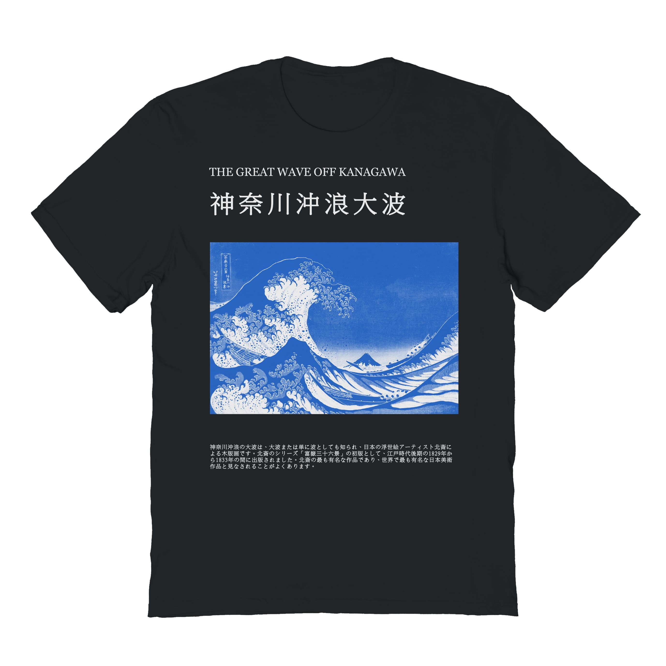 APOH Hokusai The Great Wave Off Kanagawa Graphic Black Men's Cotton T ...