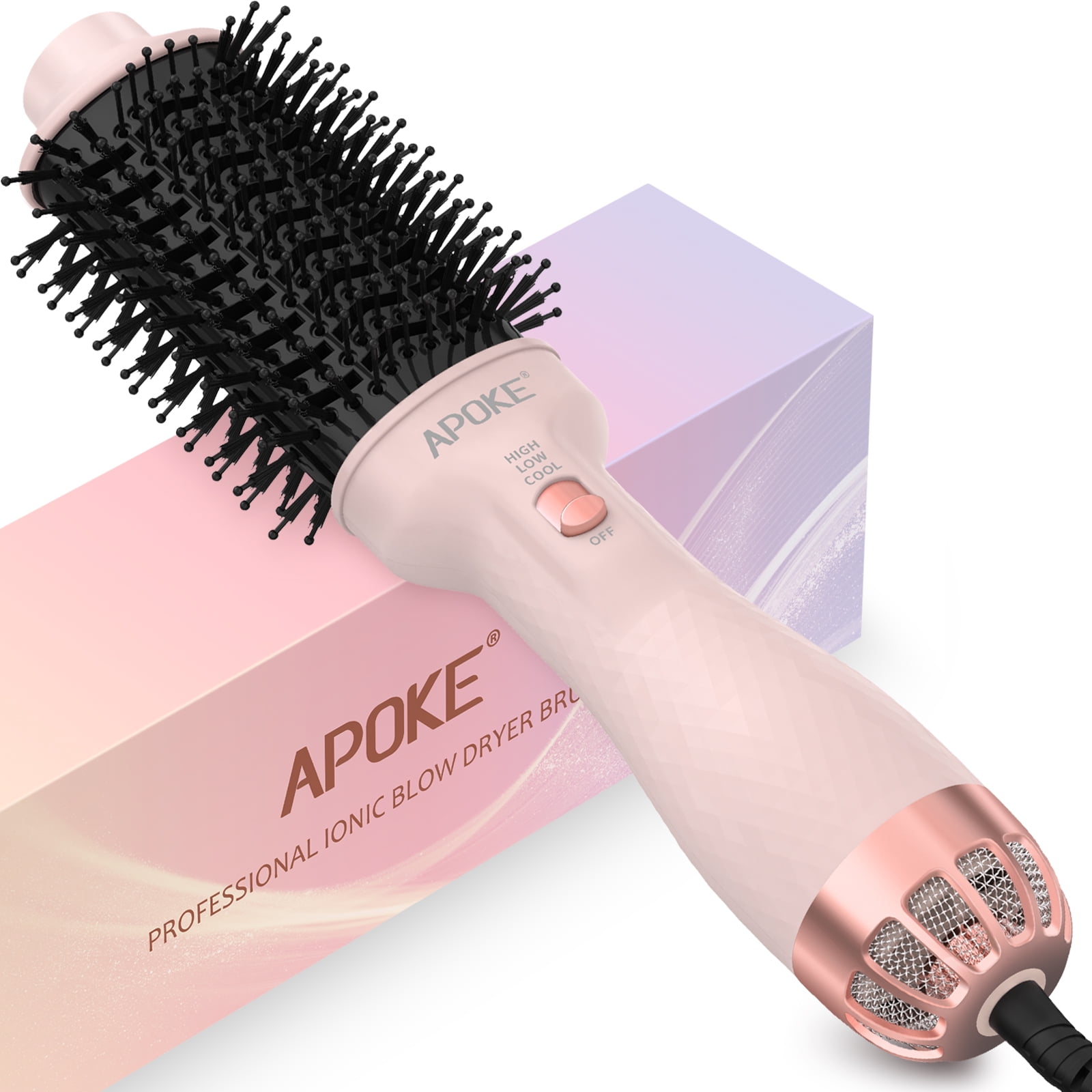 APOKE 4 in 1 Hair Dryer Brush and Styler Volumizer with Anti-Frizz Fast ...