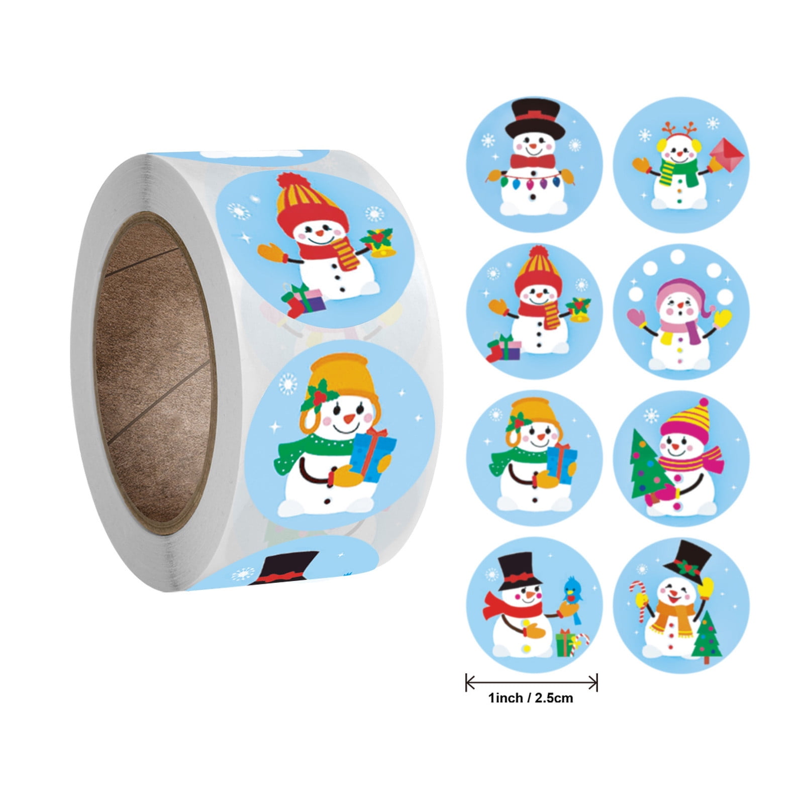 APOKIOG Pack Sticker Christmas Holiday Decorating 1 Roll 500 Posts ...
