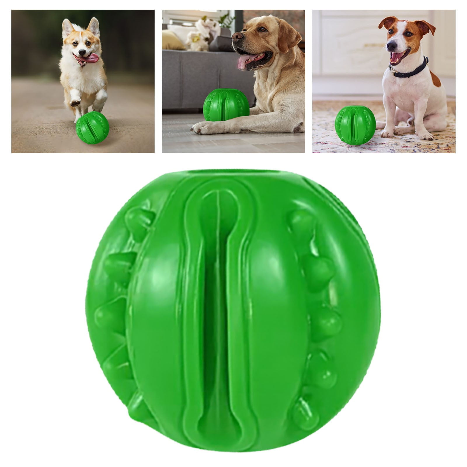 APOKIOG Rubber Squeak Rugby Durable Chew Toy For Dogs Teeth Cleaning ...
