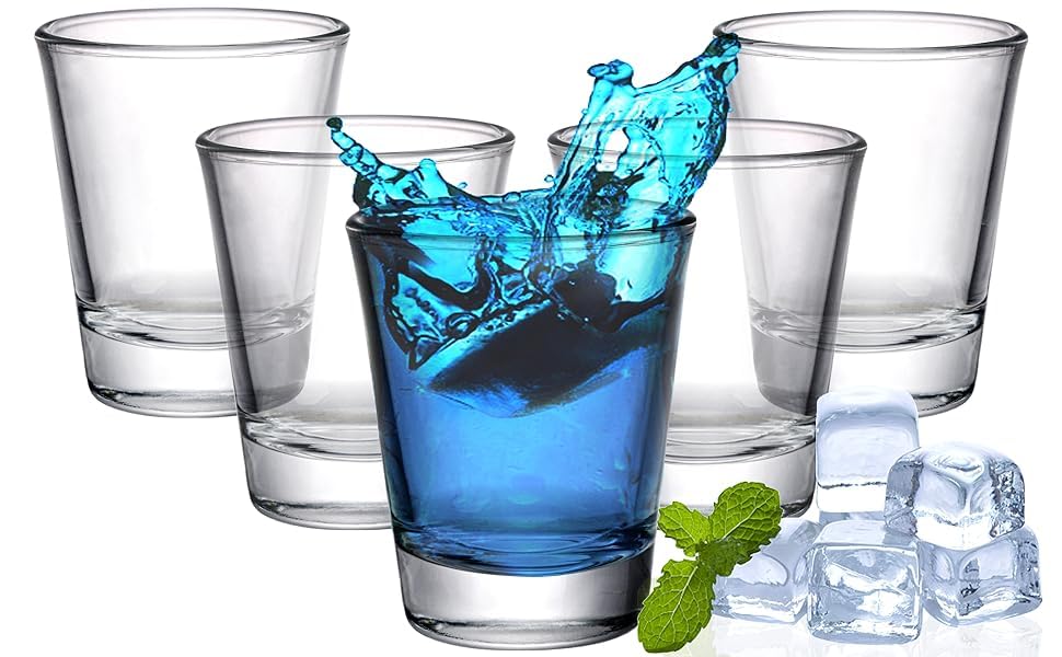 APOLLINE INDIA Shot Glass Set of 30 Heavy Base Dessert Cup 60ml Round ...
