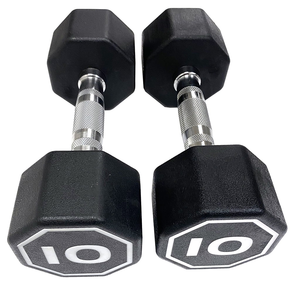 APOLLO IR3920 Premium 10 lbs Octagonal Dumbbells Set of 2 - Large ...