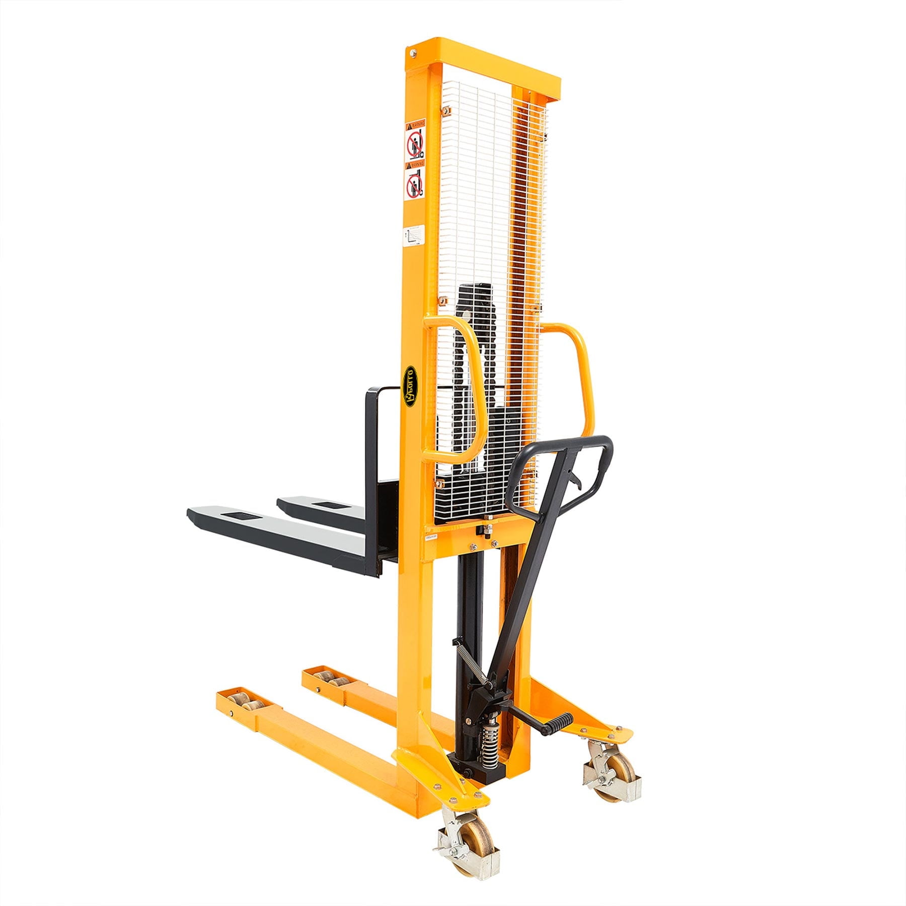"APOLLOLIFT Hydraulic Manual Forklift, 1100lbs Hand Walkie Stacker, 63 ...