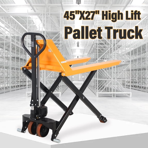 APOLLOLIFT 2200lbs Manual Scissor High Lift Jack 45"X27" Hand Pallet ...