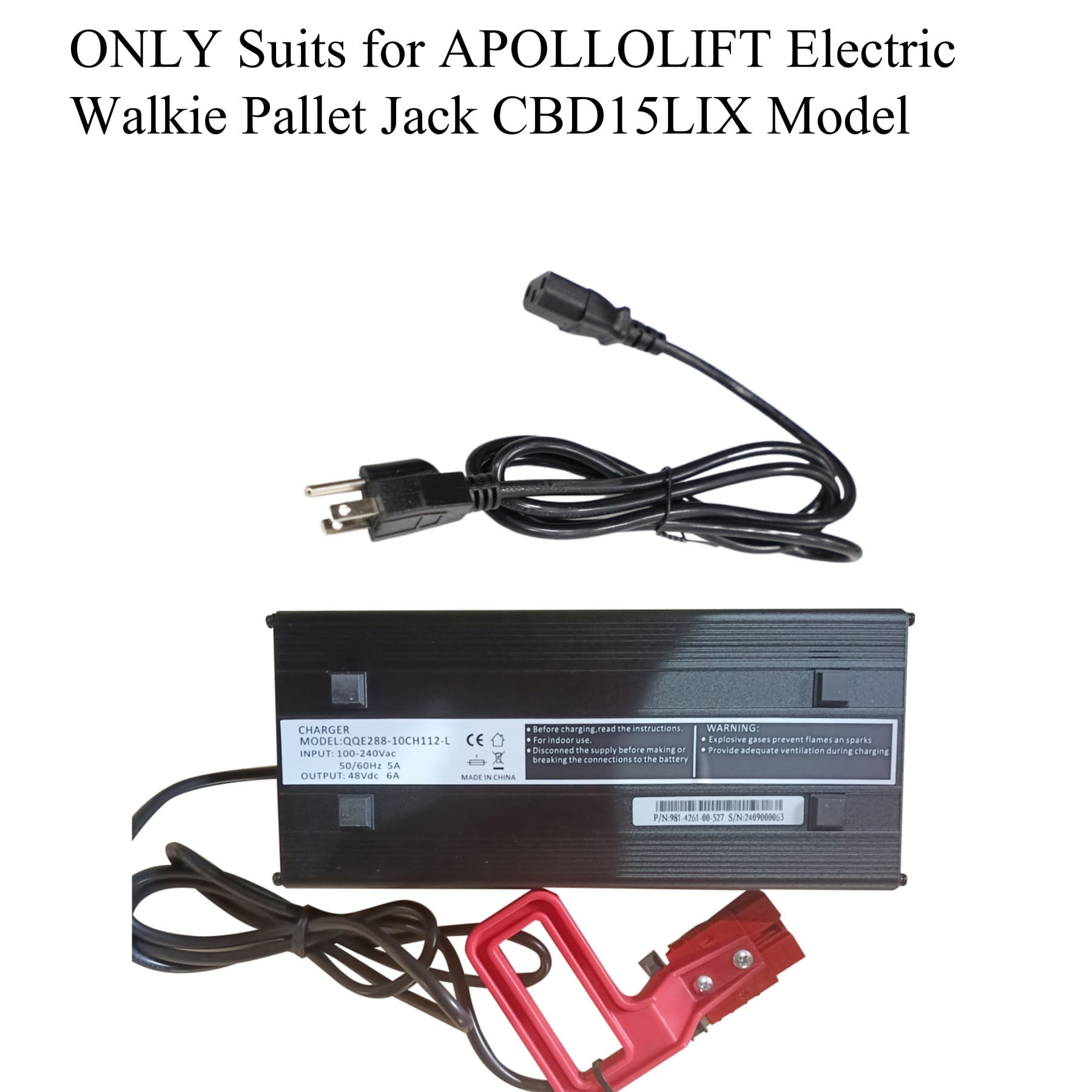 APOLLOLIFT 24V/6A Battery Charger for CBD15 Electric Pallet Truck Jack ...