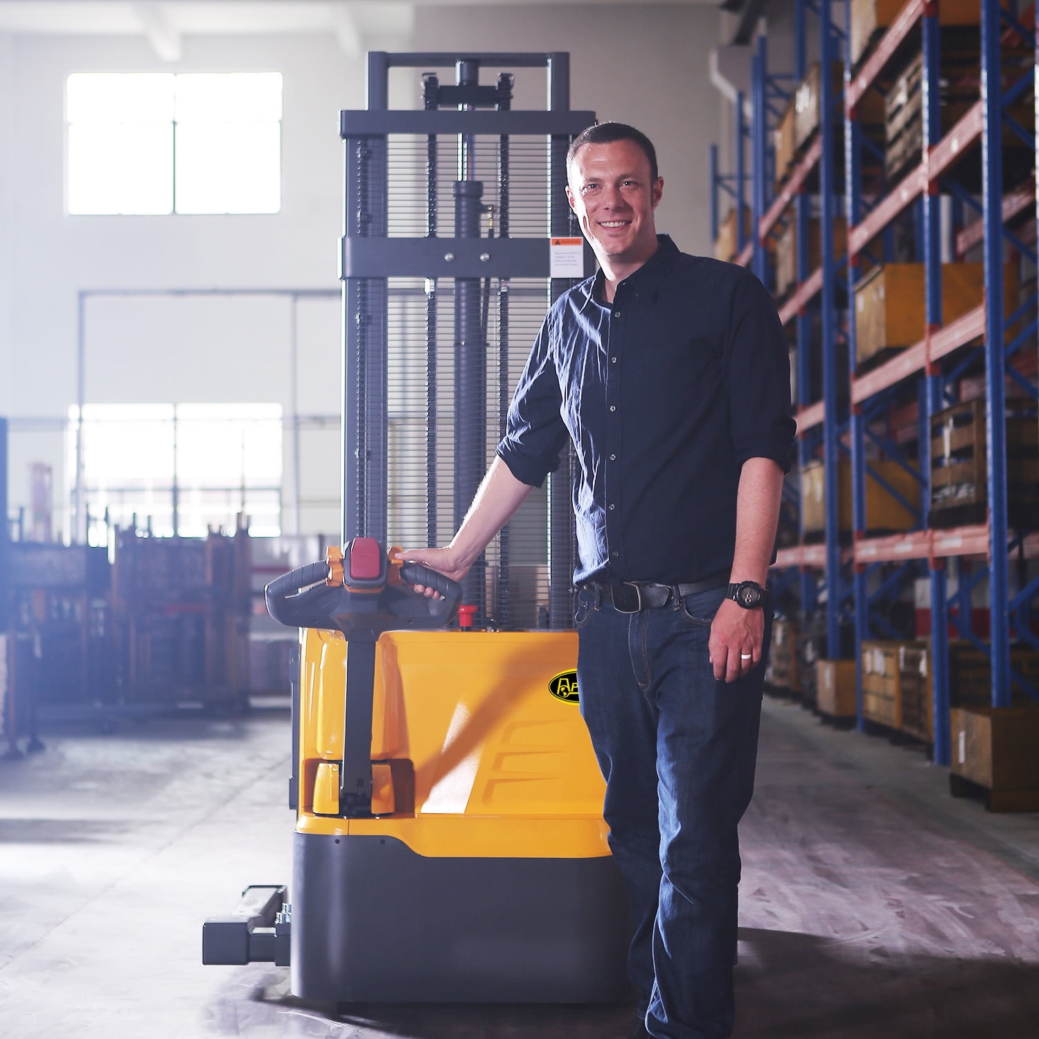 APOLLOLIFT 2640lb Full Electric Walkie Stacker 98" Lift Battery Powered ...