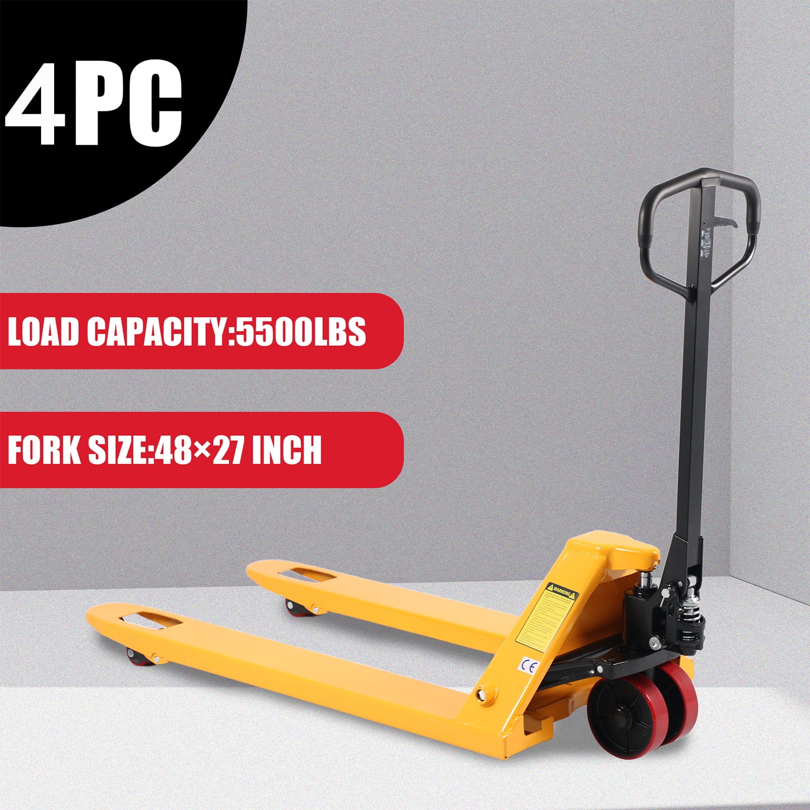 APOLLOLIFT 4 Pieces Hand Pallet Truck Hydraulic Pallet Jack with Brake ...