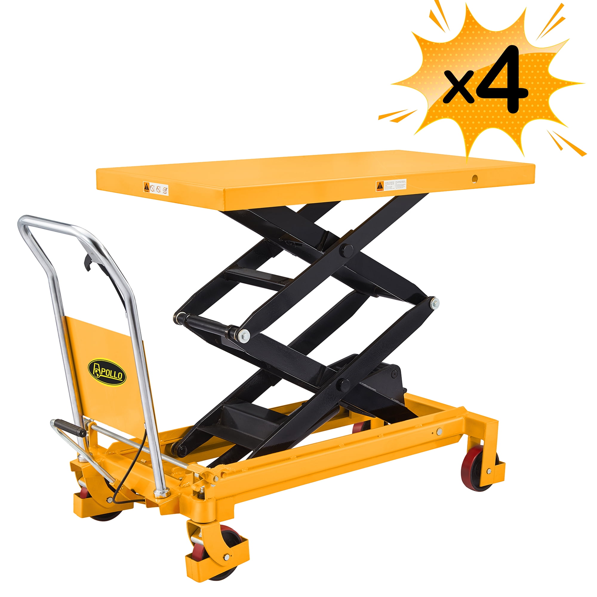 APOLLOLIFT 4PCS Double Scissors Lift Table 1760lbs. 59" Lifting Height ...
