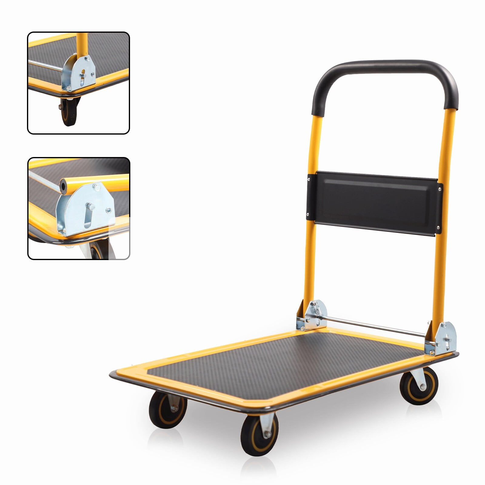 APOLLOLIFT Push Dolly Cart 330lb Hand Truck Foldable Platform Cart ...