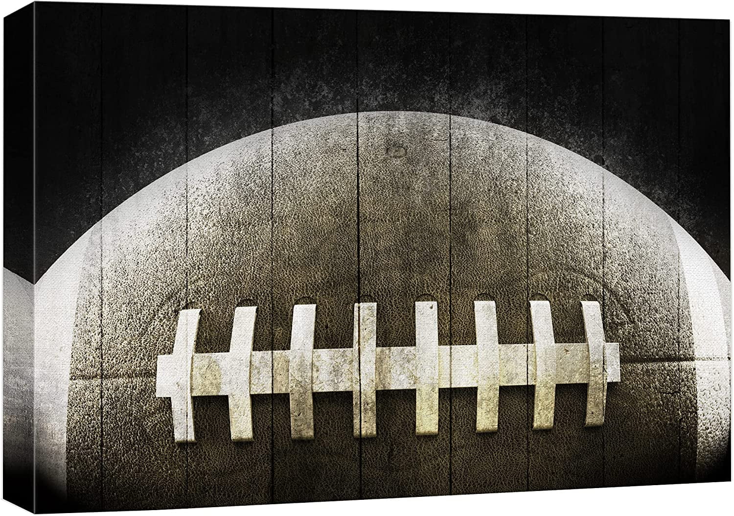 APOSTY Canvas Prt Wall Art Vtage Retro Duotone Wood Panel Football ...