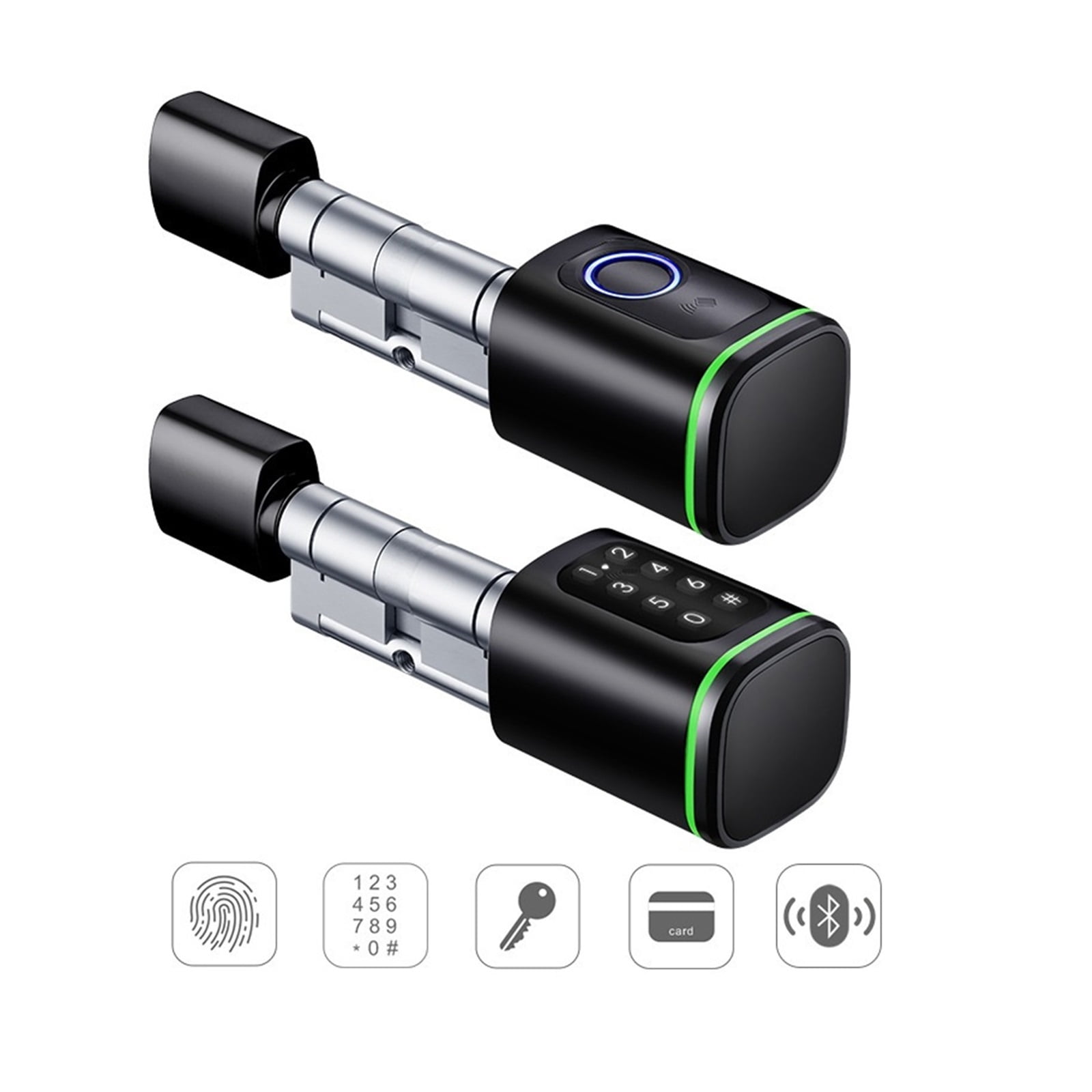 APP Fingerprint or Code Password Digital RFID Card Cylinder Smart Door ...