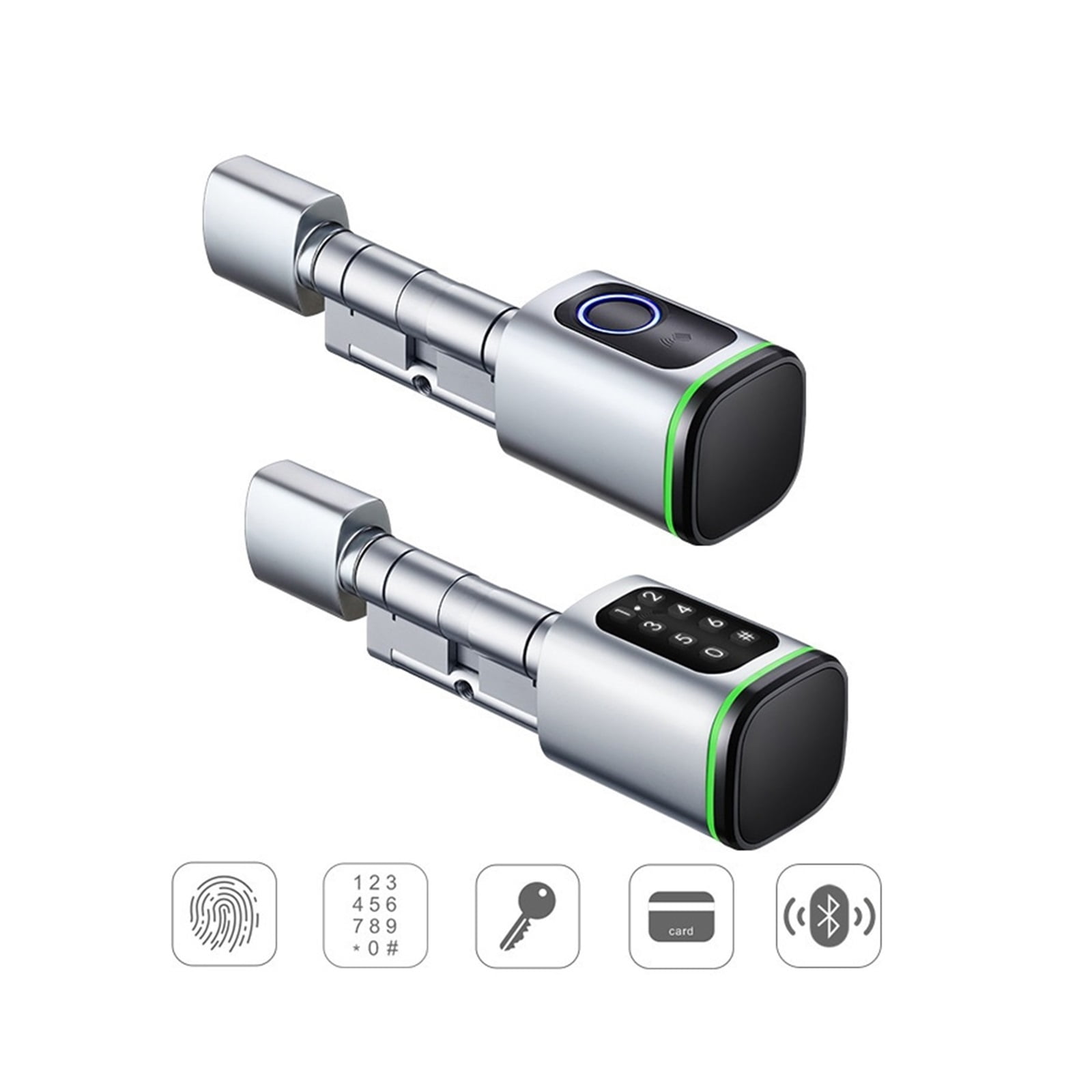APP Fingerprint or Code Password Digital RFID Card Cylinder Smart Door ...