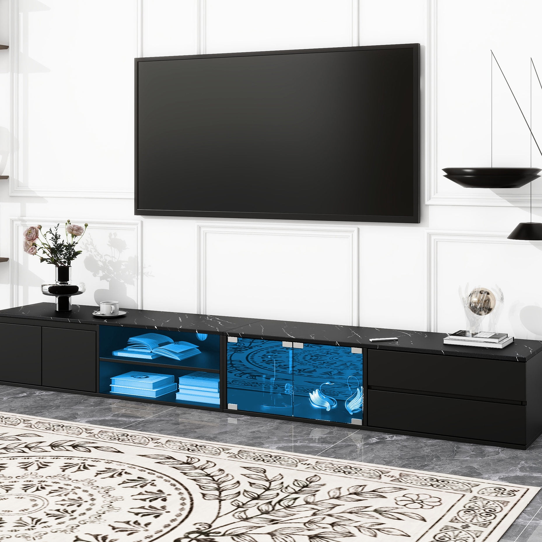 APP - Operated Entertainment TV Stand | Change LED Light via Mobile for ...