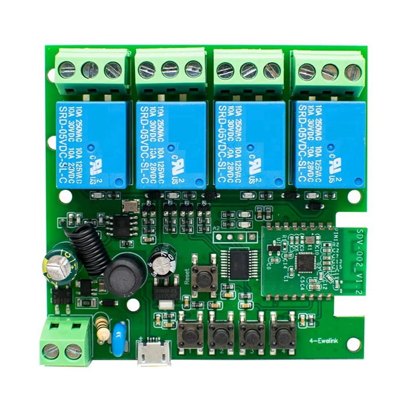 APP WiFi Switch Smart Controller Module 4 Channels Wifi Switch Relay AC ...