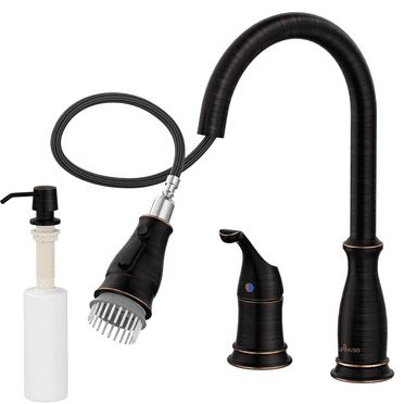 Delta Cassidy Two Handle Kitchen Faucet with Spray, Chrome - Walmart.com