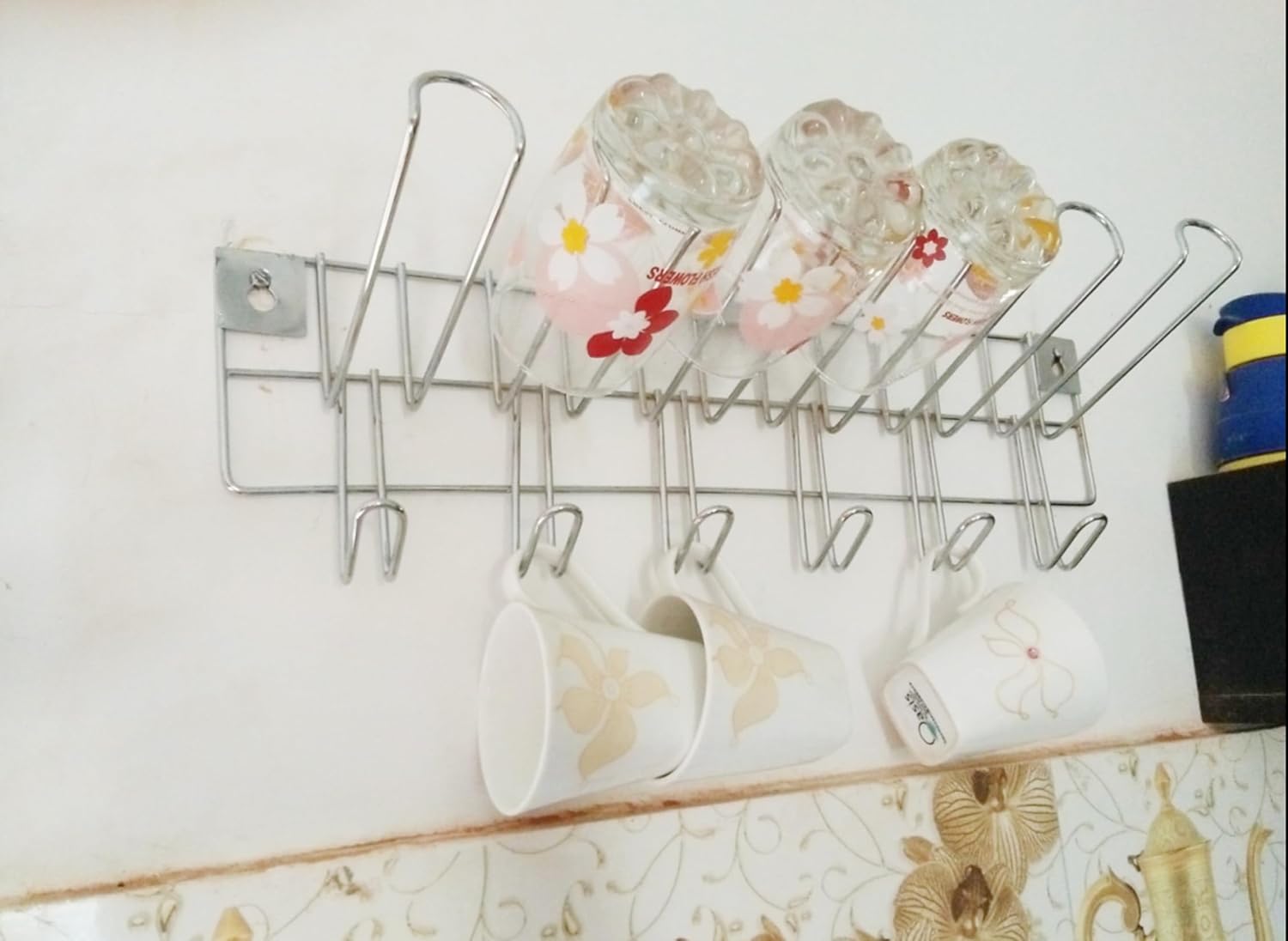 APPGEN New Heavy Cup and Glass Holder Silver Stainless Steel ONLY Stand ...