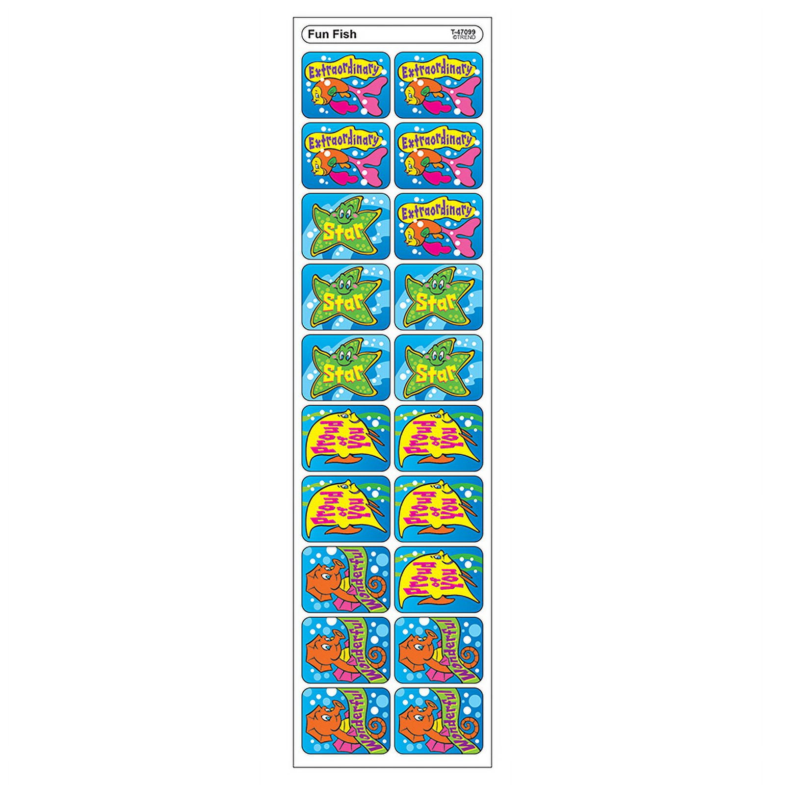 TREND ENTERPRISES INC. T-47099 APPLAUSE STICKERS FUN FISH - Walmart.com