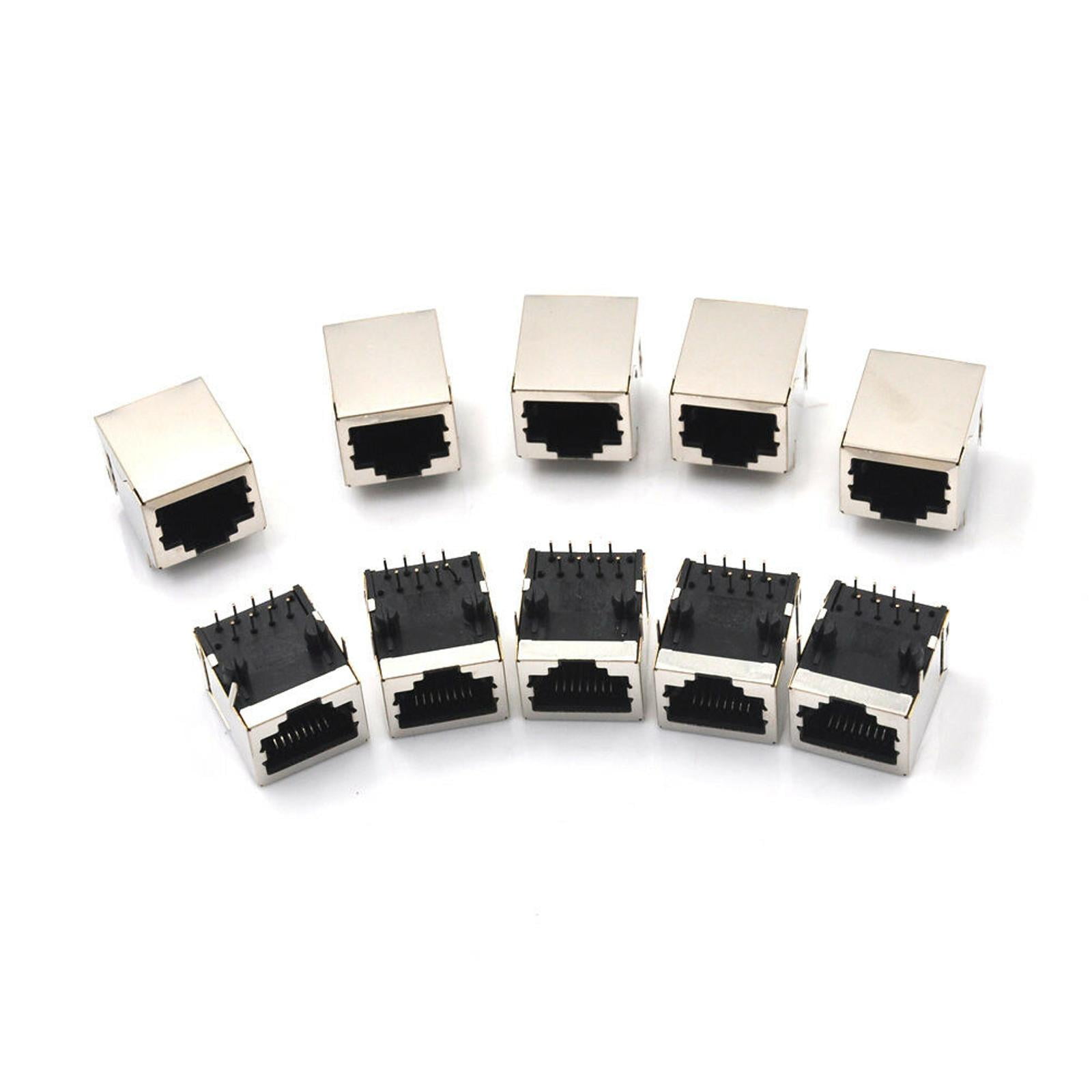 APPLAYERR 10-Pack RJ45 Network Ethernet Female Socket LCP Plastic, Iron ...