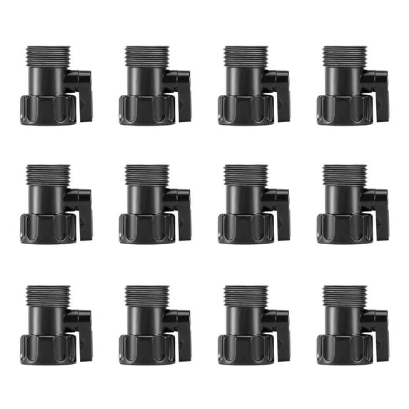 APPLAYERR 12pcs Garden Hose Shut Off Valve Plastic Black 3/4 Inch For ...